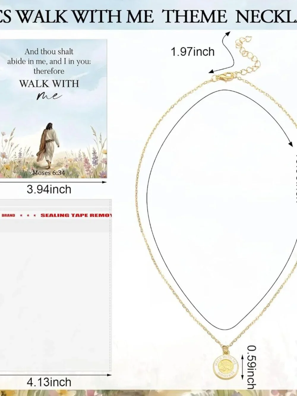 Jewelry | 24 Sets Lds Missionary Gifts Walk With Me 226 Necklace With ...